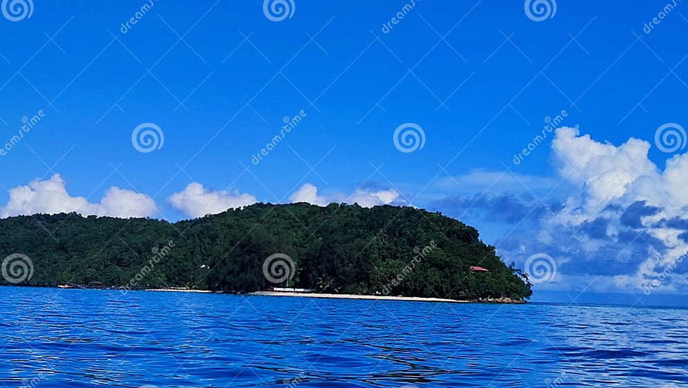 Manukan Island beach view stock image. Image of holiday - 255535305