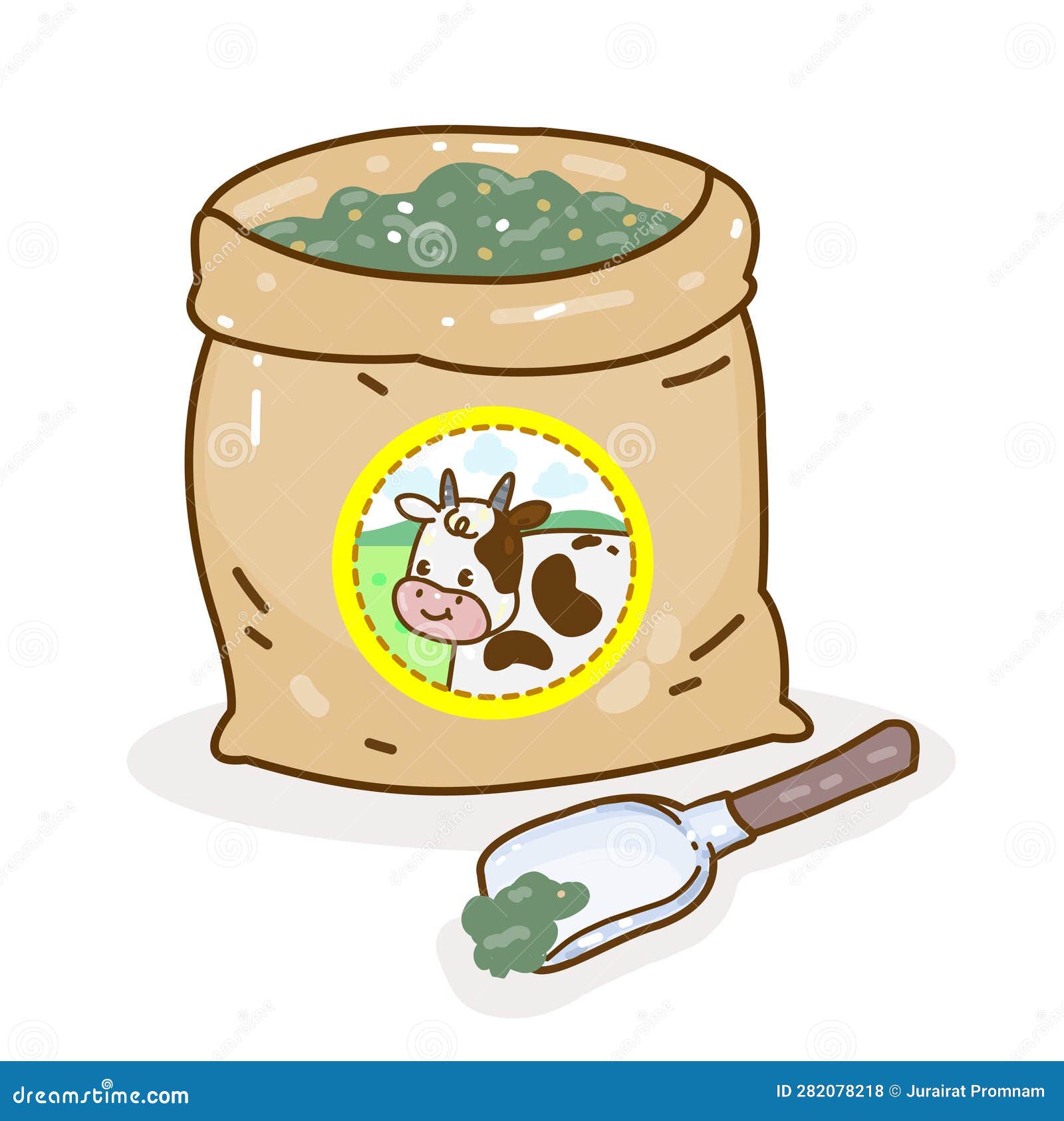 Manure for Farming on Background. Stock Illustration - Illustration of ...