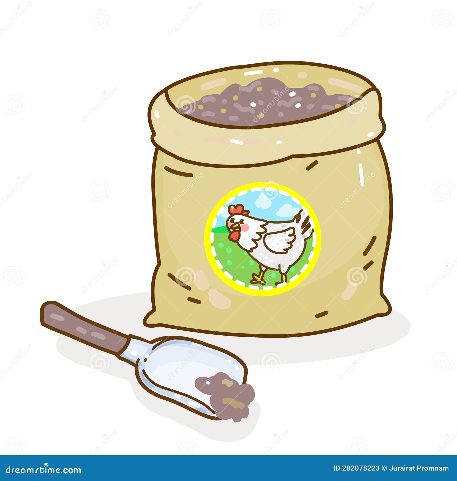 Manure for Farming on Background. Stock Illustration - Illustration of ...