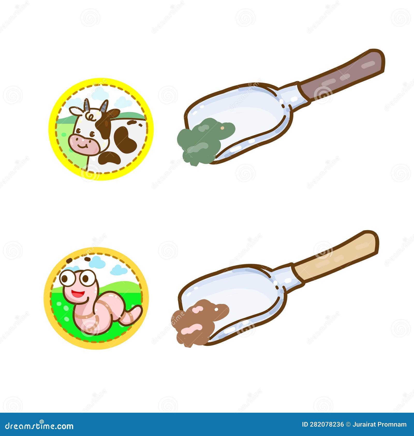 Manure for Farming on Background. Stock Illustration - Illustration of ...