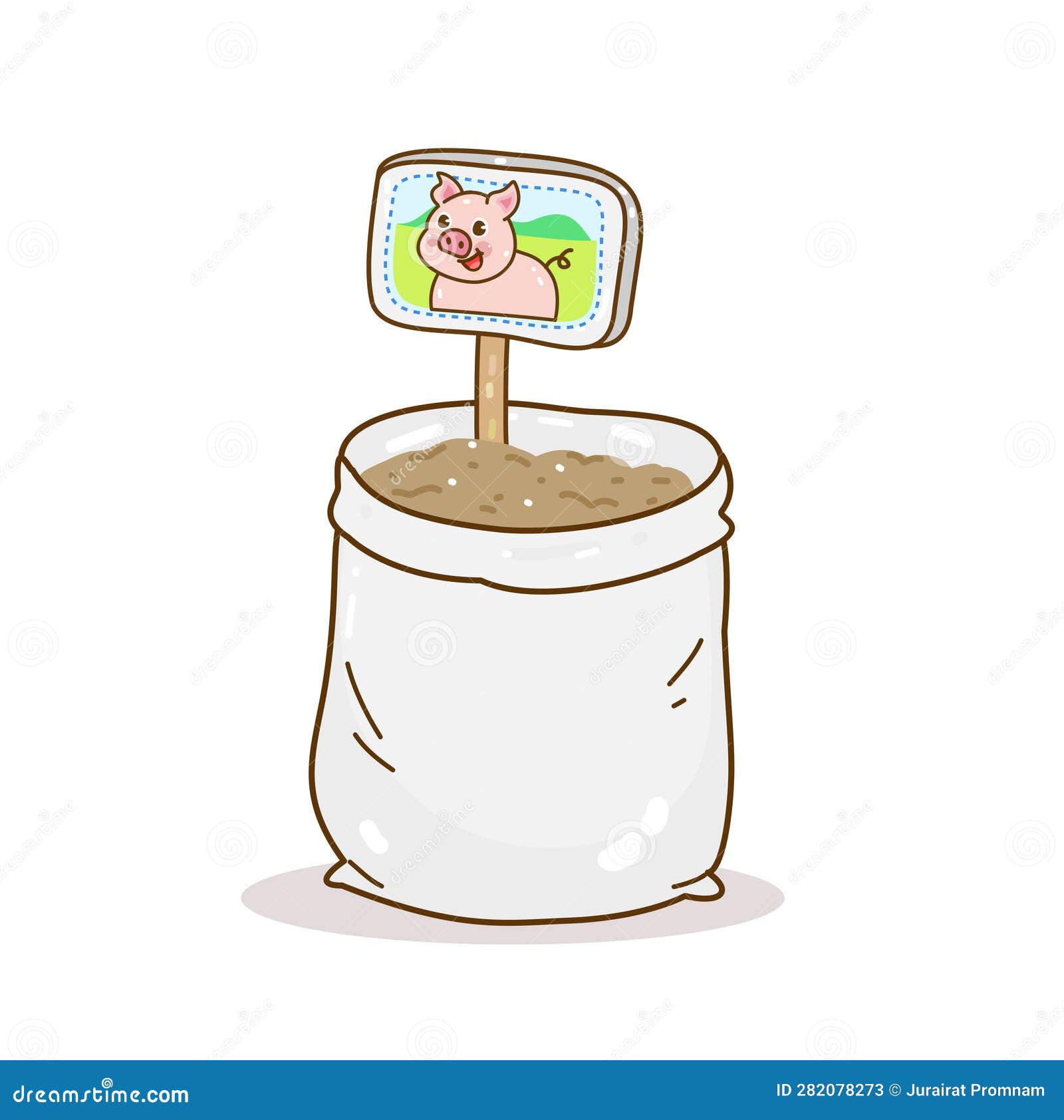 Manure for Farming on Background. Stock Illustration - Illustration of ...