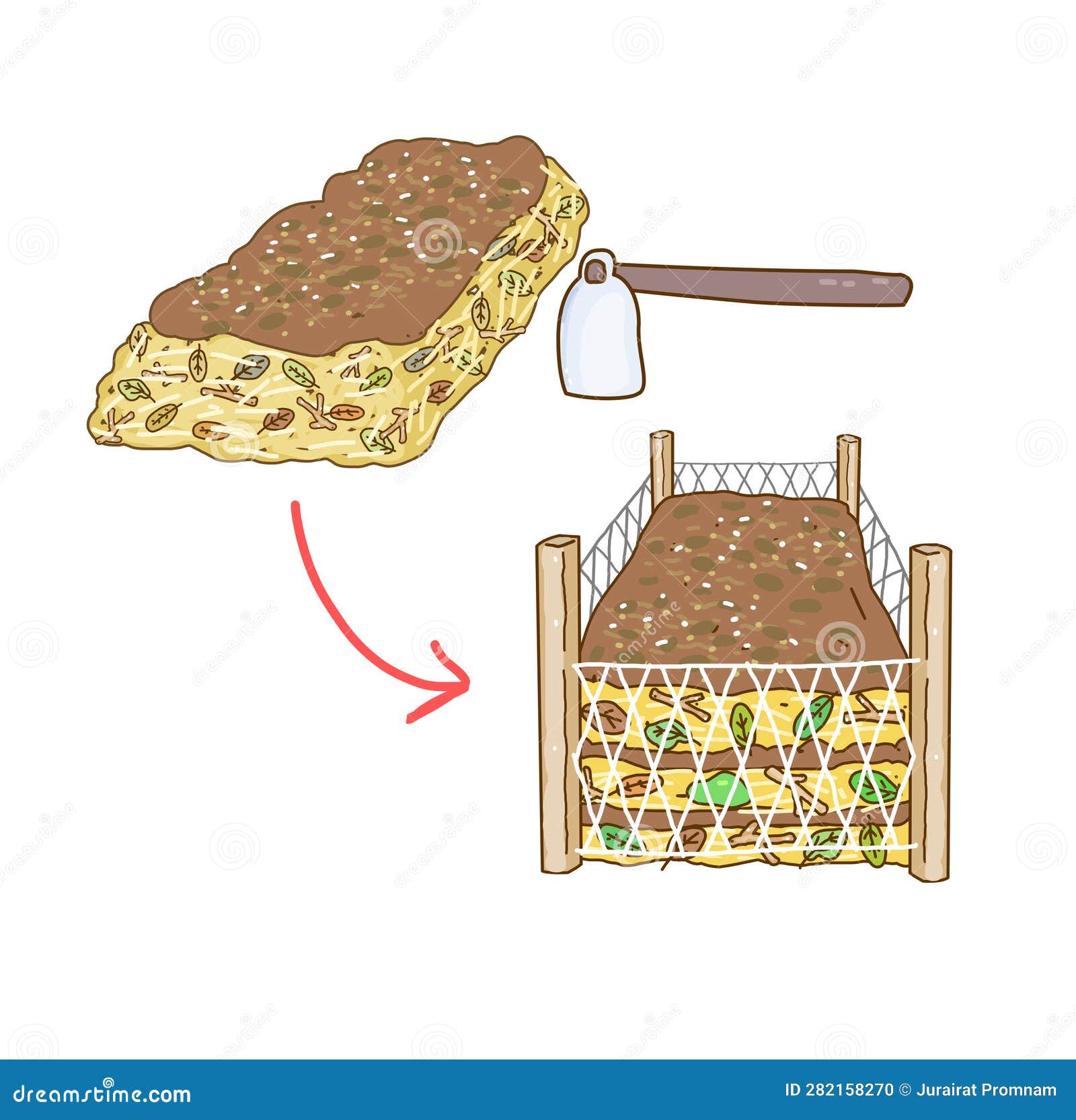 How To Make Compost Vector. Stock Illustration - Illustration of ...