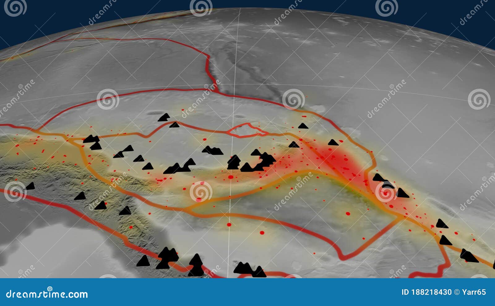 Manus Plate Outlined - Grayscale Stock Illustration - Illustration of ...