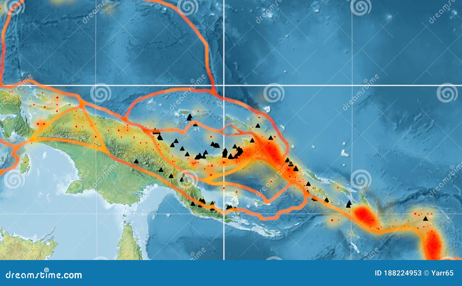 Manus Plate Outlined, Mollweide Projection - Topographic Stock ...