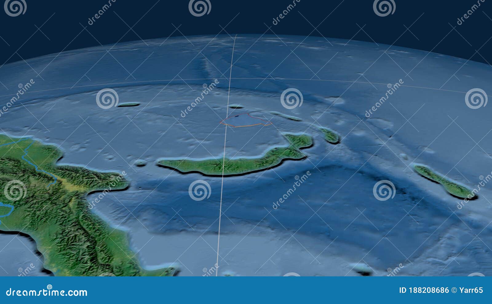 Manus Plate Outlined - Topographic Stock Illustration - Illustration of ...
