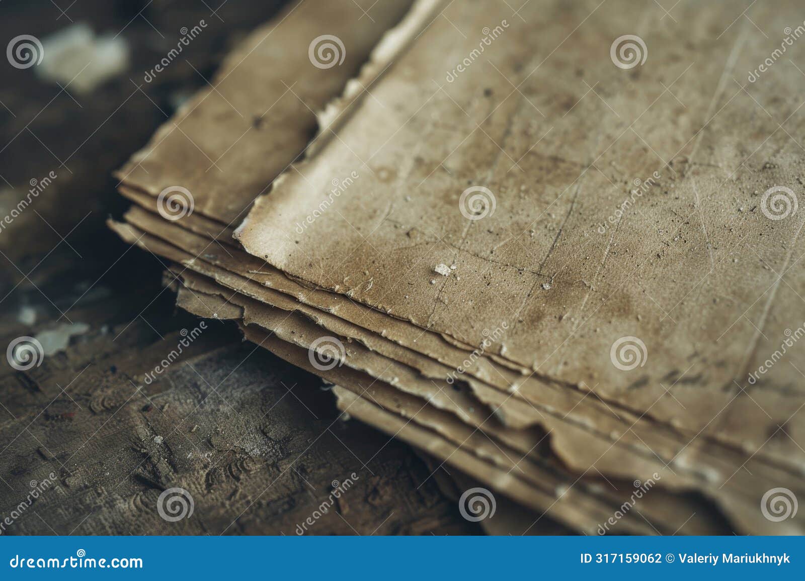 The Manuscript Archive. Weathered Pages from Bygone Eras Stock Photo ...