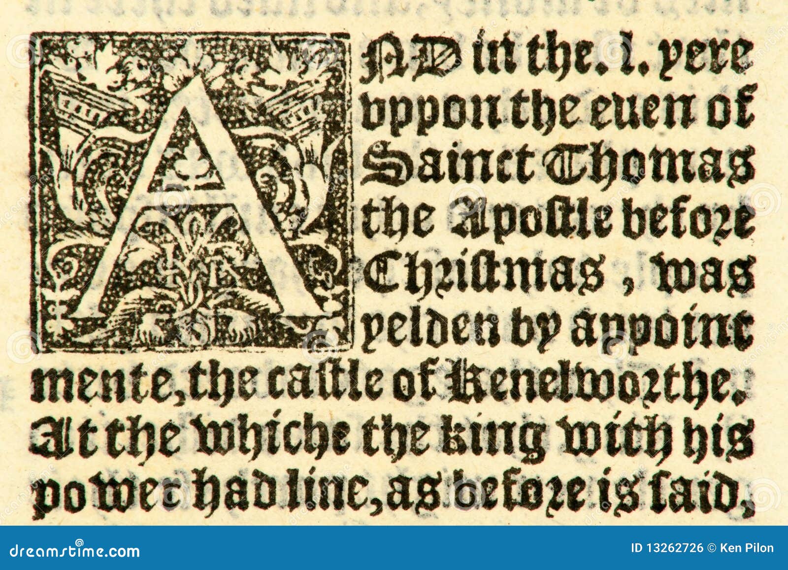 Manuscript dated 1533. stock photo. Image of print, ephemera - 13262726