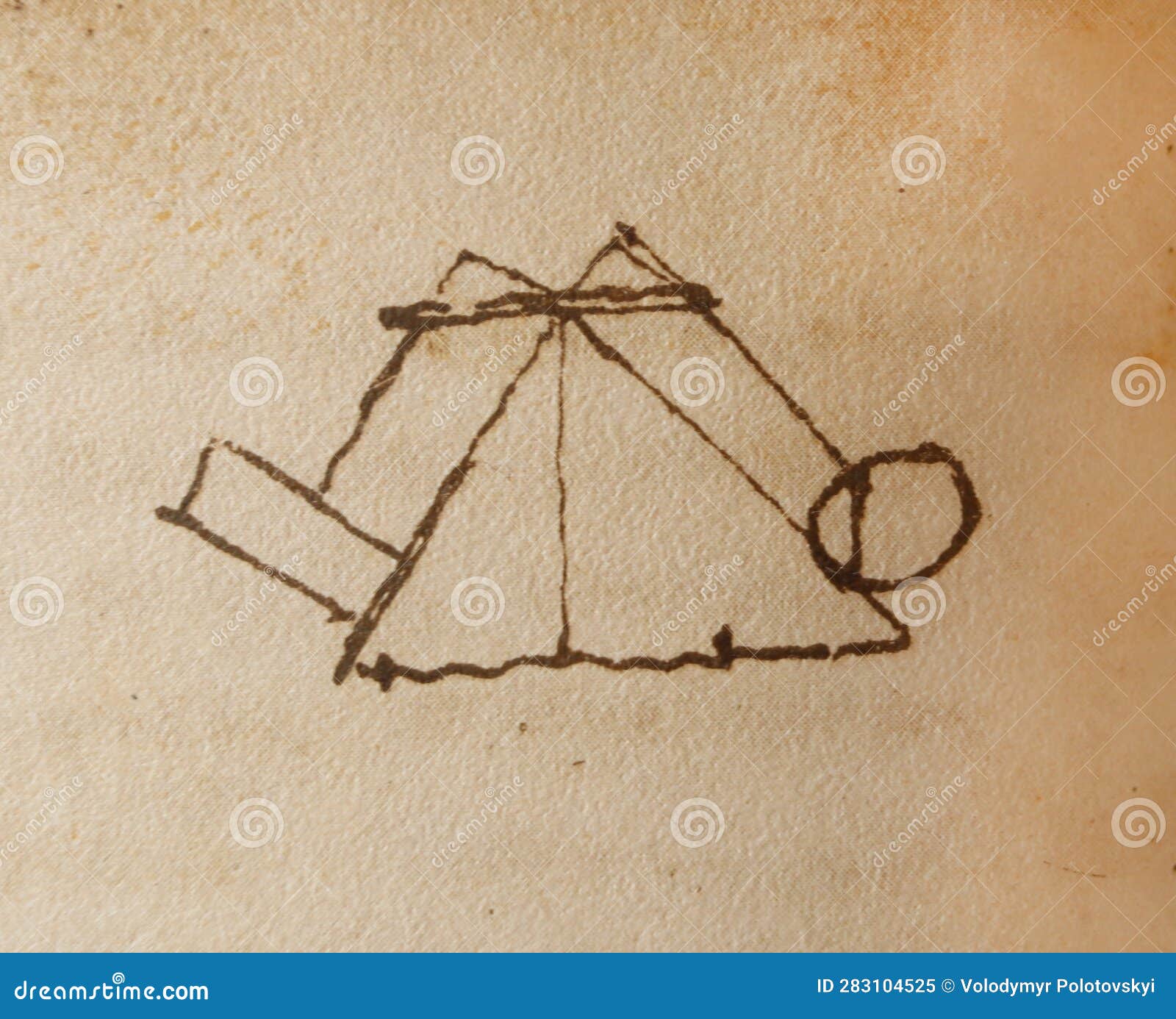 Manuscript, Drawings, Blueprints, Triangle by Leonardo Da Vinci in the ...