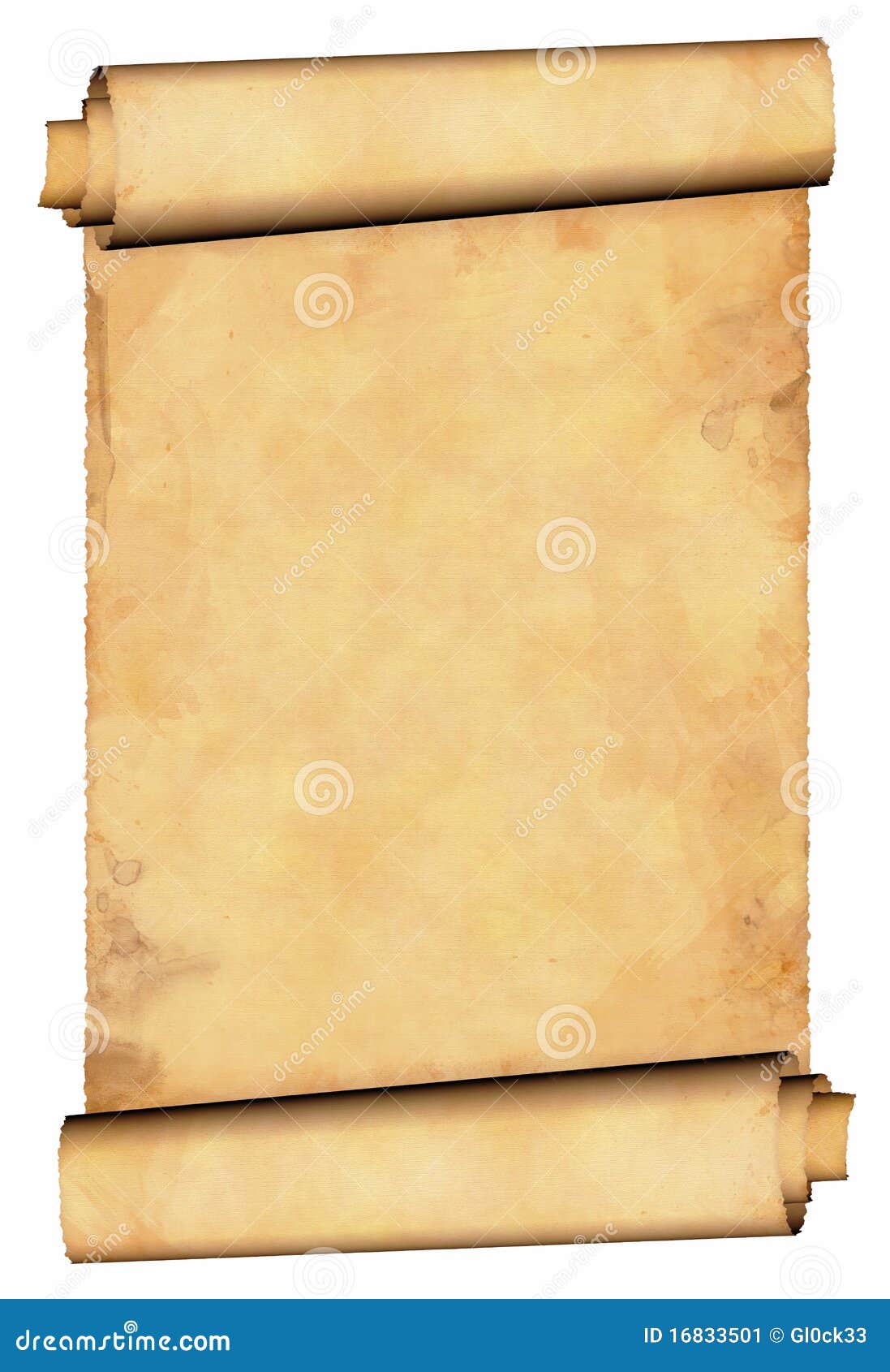Manuscript Rough Roll Of Parchment Paper Texture Background Isolated On ...