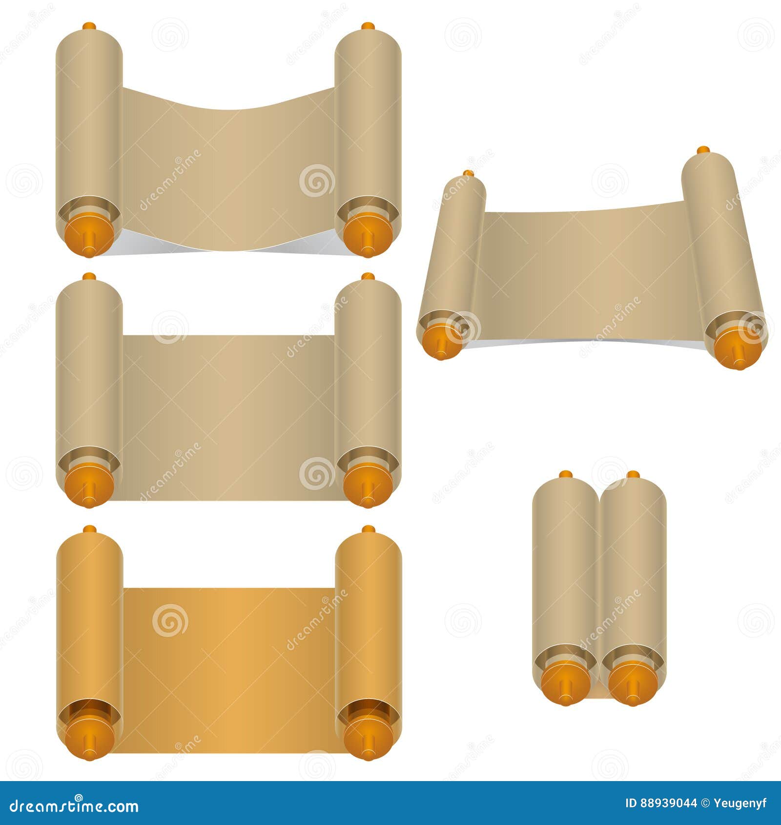 Manuscript - Scroll - Variations Stock Vector - Illustration of scroll ...