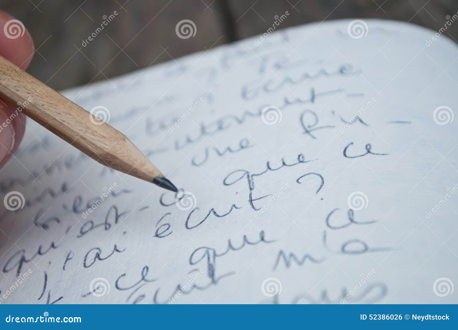Manuscript writing closeup stock photo. Image of paper - 52386026