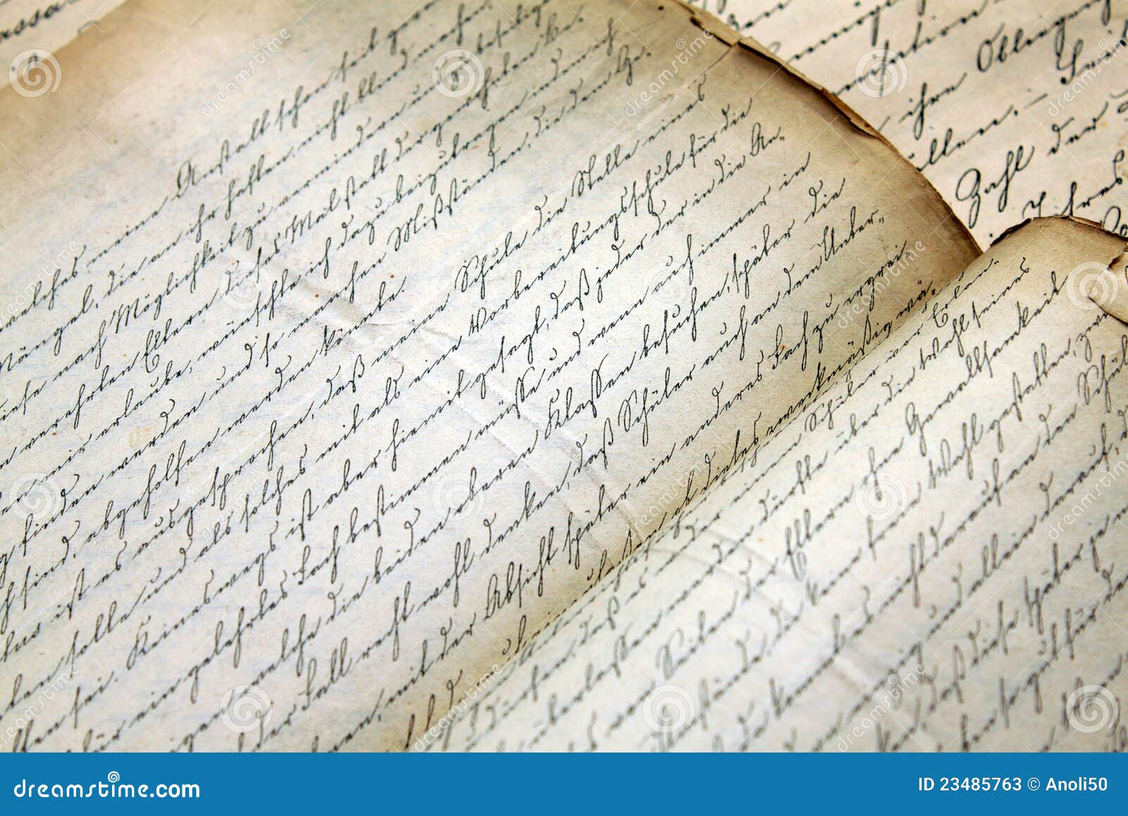 Manuscrit image stock. Image du manuscrit, calligraphie - 23485763