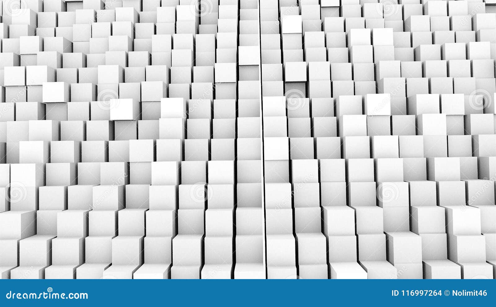 Many Abstract Cubes, Optical Illusion, Modern Computer Generated 3D ...