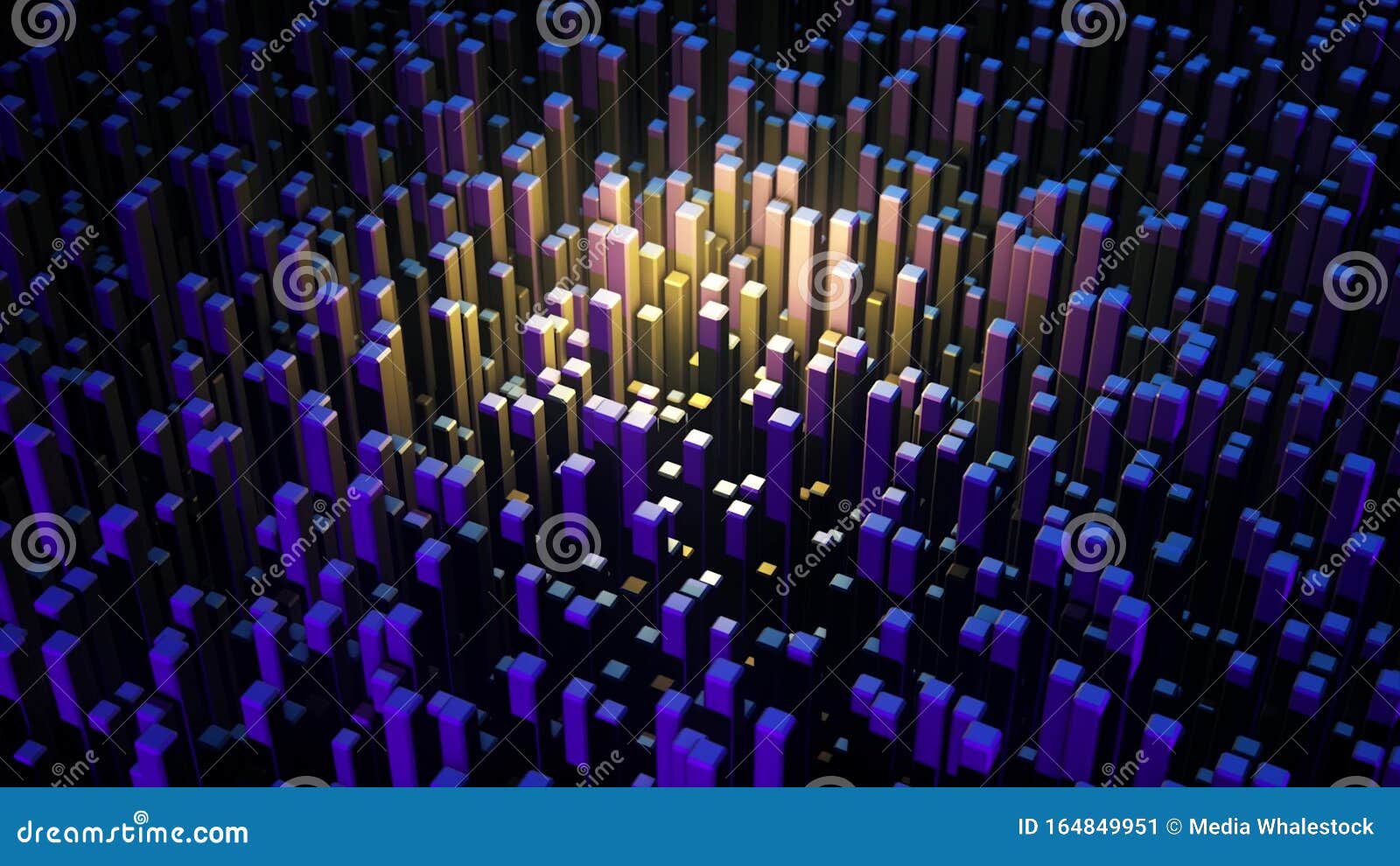 Many Abstract Rectangular Blocks, Optical Illusion, Modern Computer ...