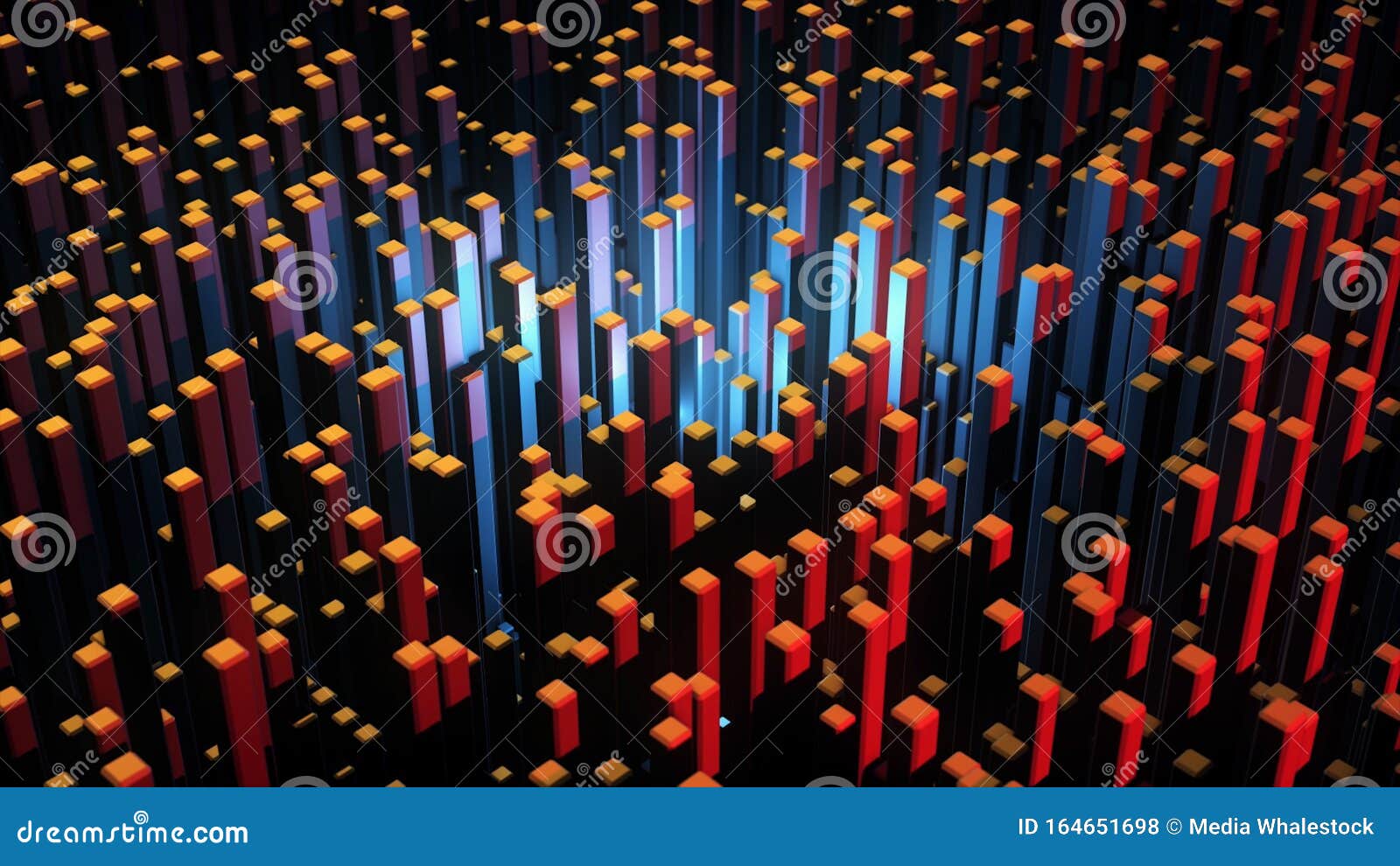 Many Abstract Rectangular Blocks, Optical Illusion, Modern Computer ...