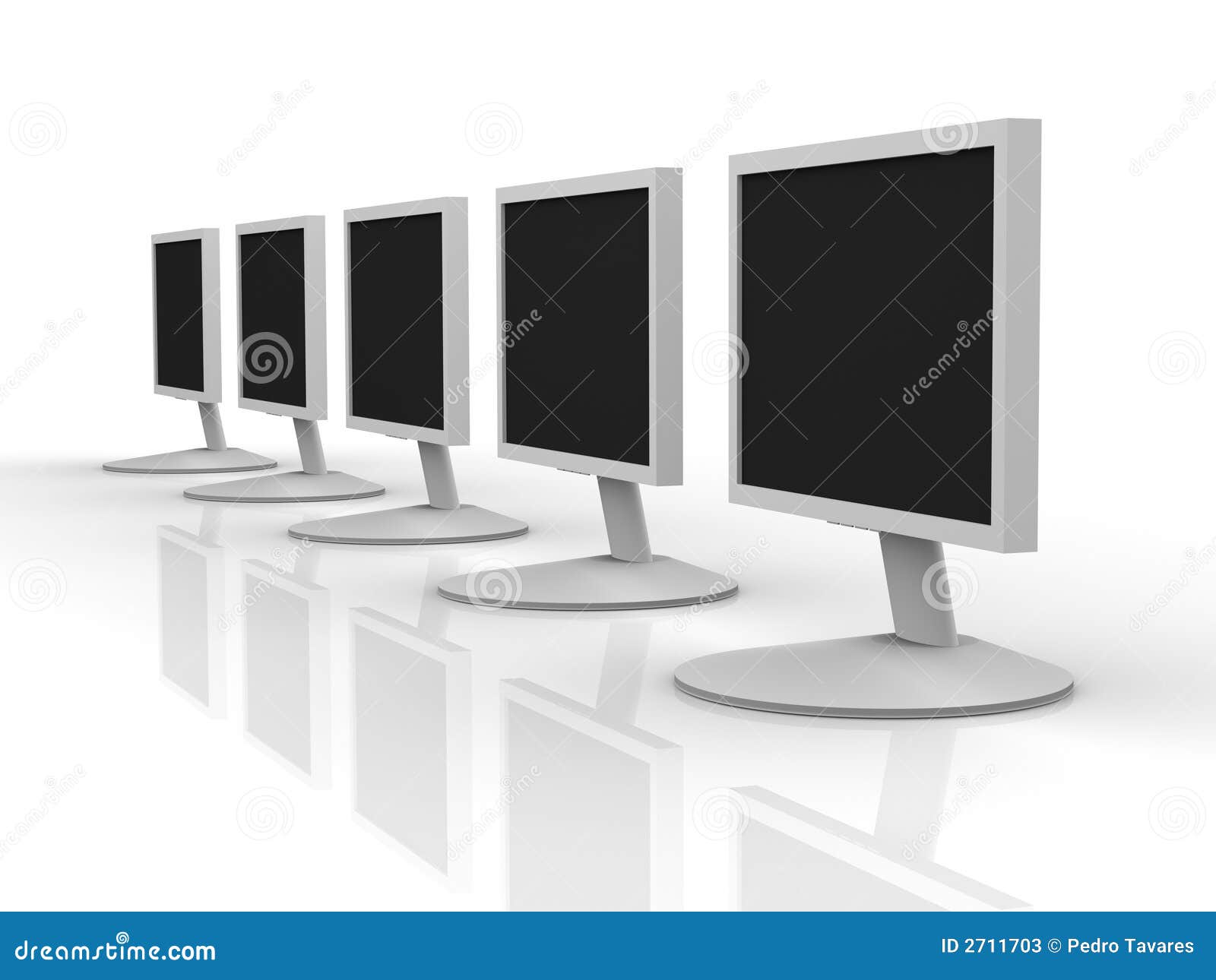 Many Aligned Monitors stock illustration. Illustration of panel - 2711703