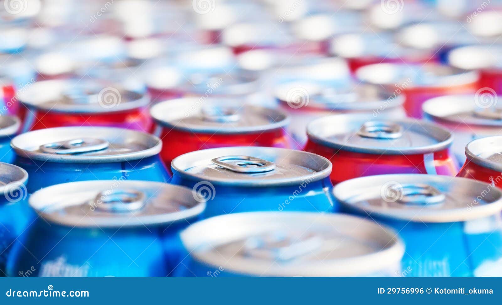 Many Cans with Refreshing Drinks Stock Photo - Image of macro, closeup ...