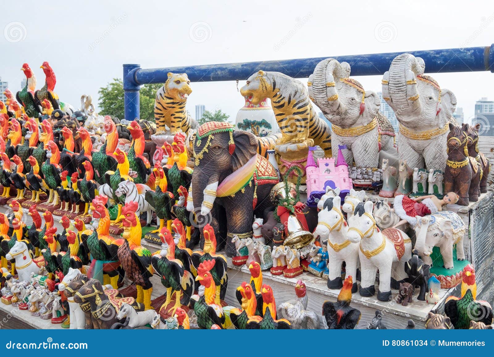 Many Animals Statue of Belief Stock Photo - Image of lifestyle, outdoor ...
