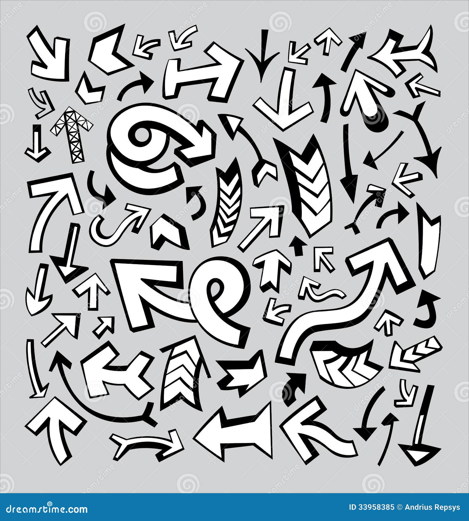 Many Arrows Follow Other Arrows And Connect In A Ring. Abstract Concept ...