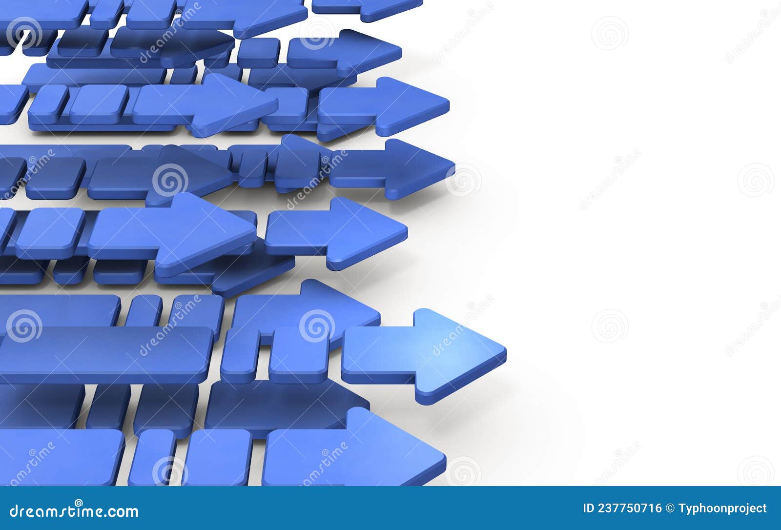 Many Arrows Moving Forward in a Group To the Right. the Arrows Move ...