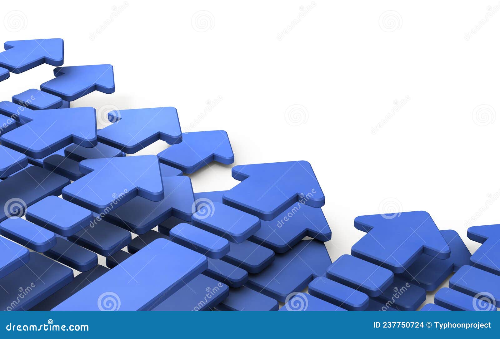 Many Arrows Moving Forward in a Group Toward the Upper Right. the ...