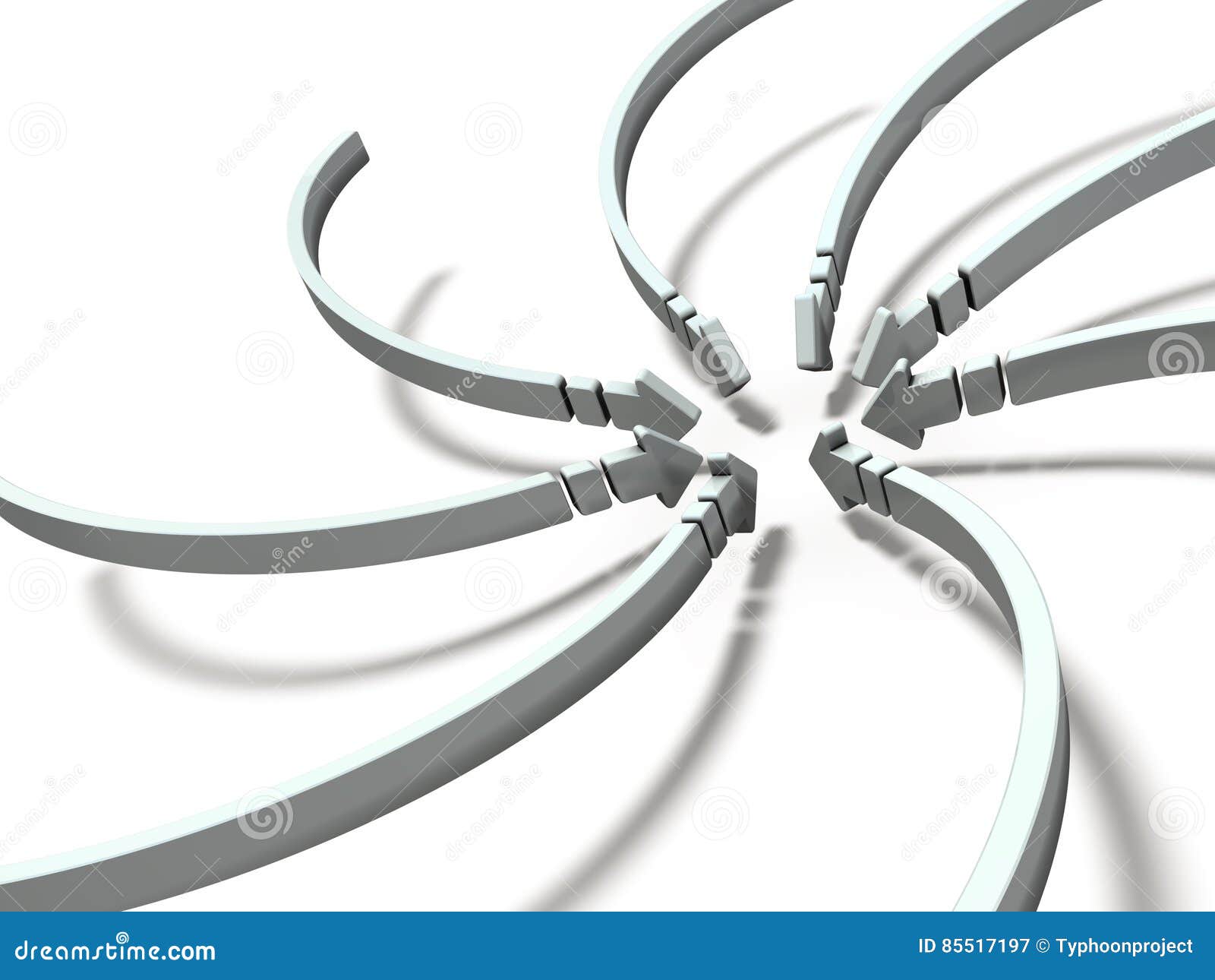 Many Arrows Represent Immigrants Entering. Stock Illustration ...