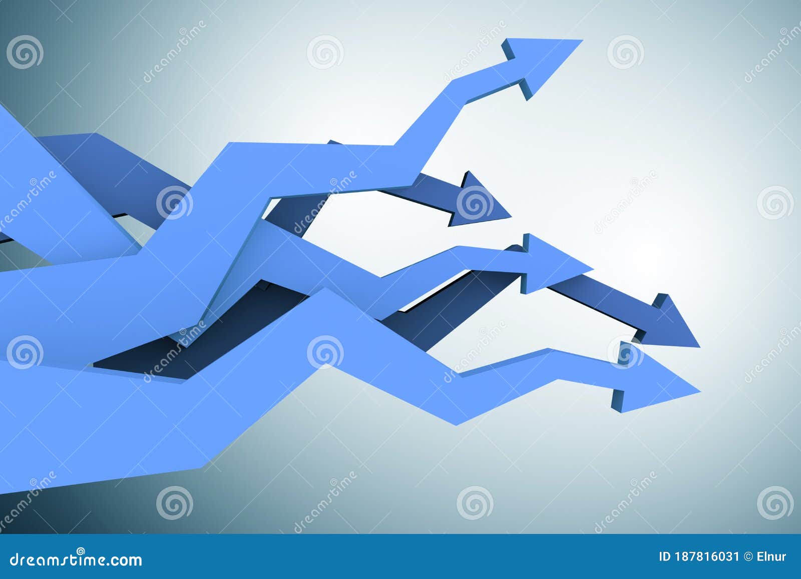 Many Arrows Showing Different Business Results Stock Image - Image of ...
