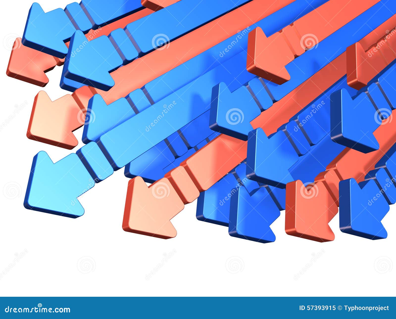 Many arrows to descend. stock illustration. Illustration of competition ...