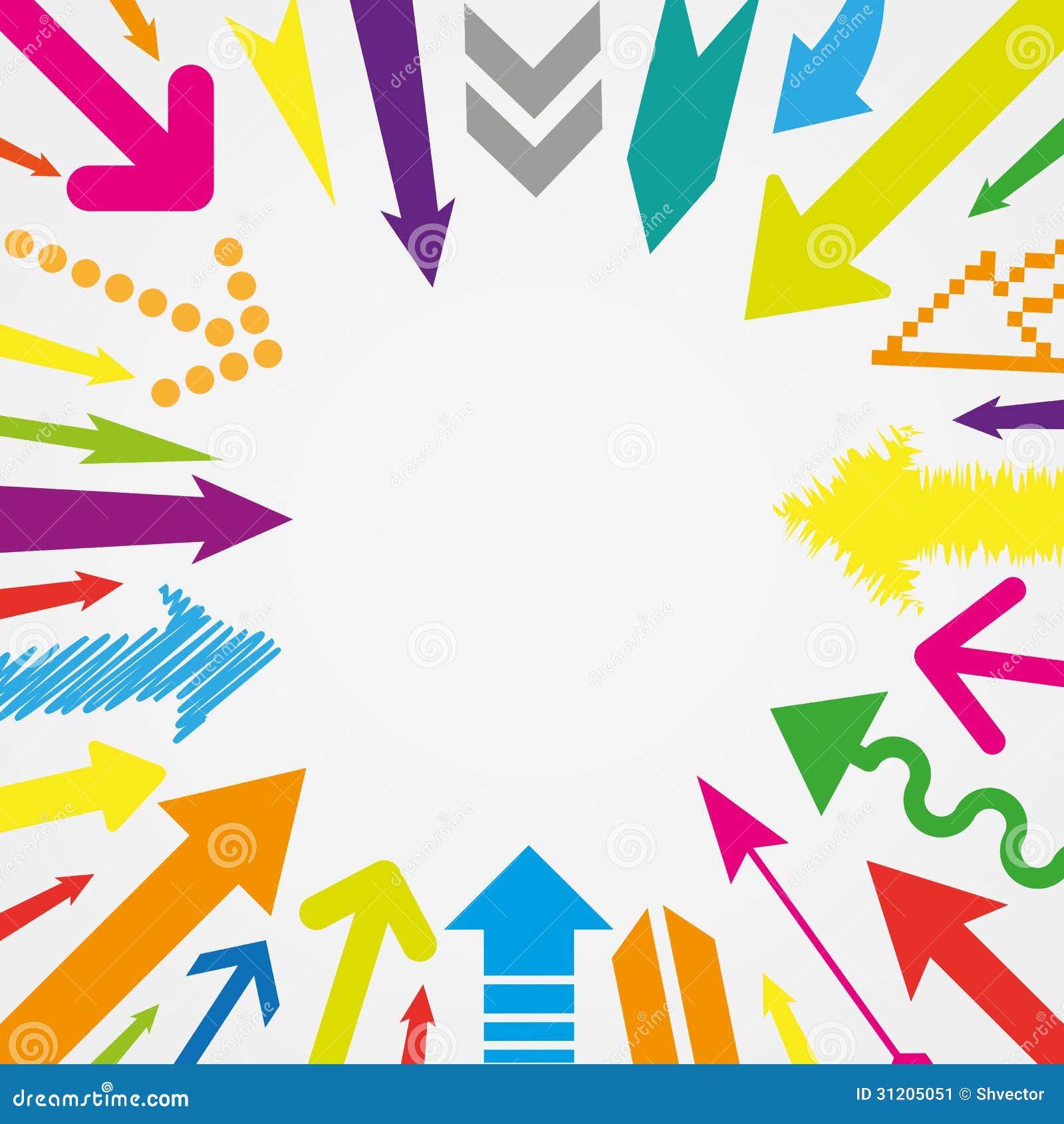 Many arrows stock vector. Illustration of perspective - 31205051