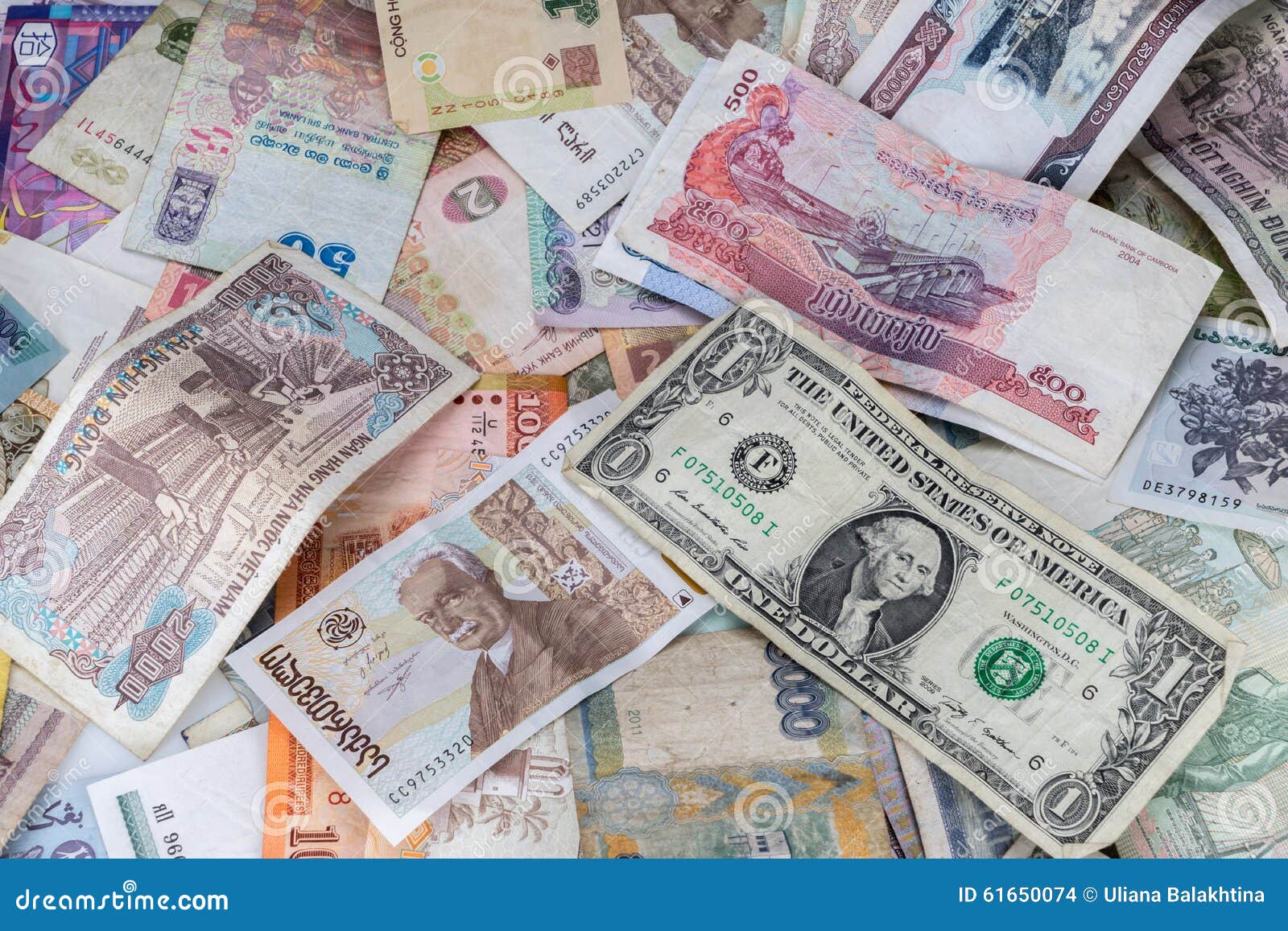 Many Banknotes of Different Countries Stock Photo - Image of dollars ...