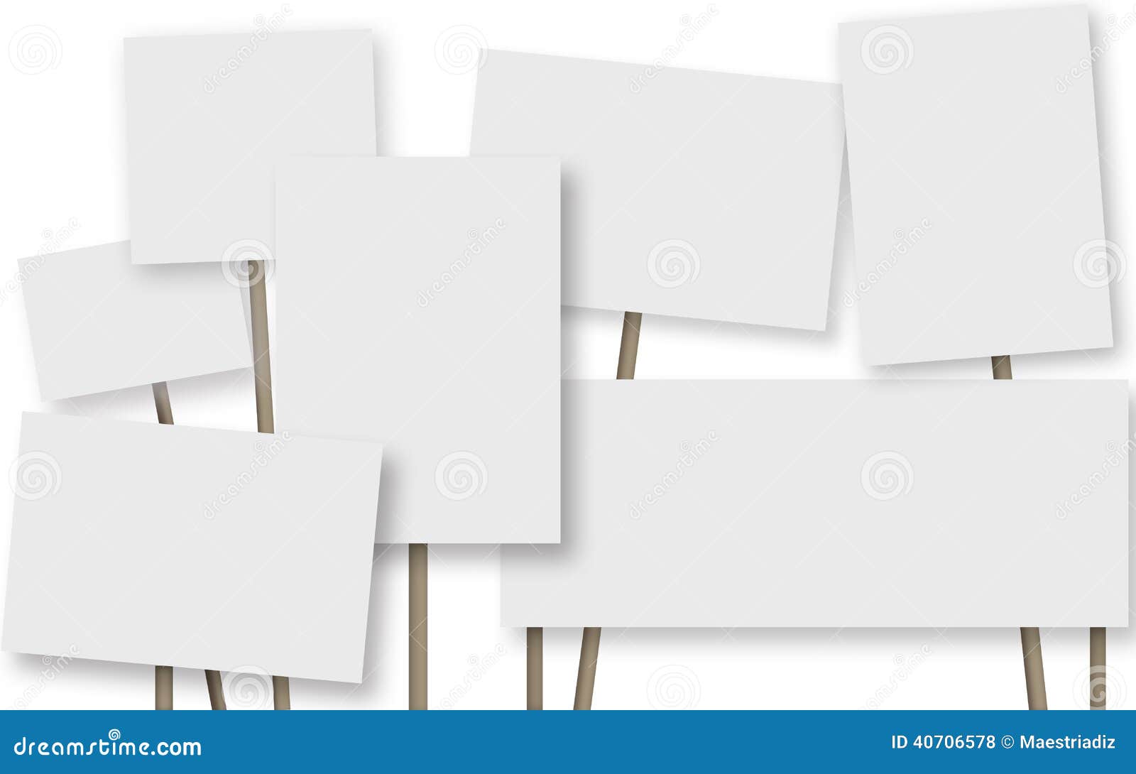 Many a Banner on White Background Stock Illustration - Illustration of ...