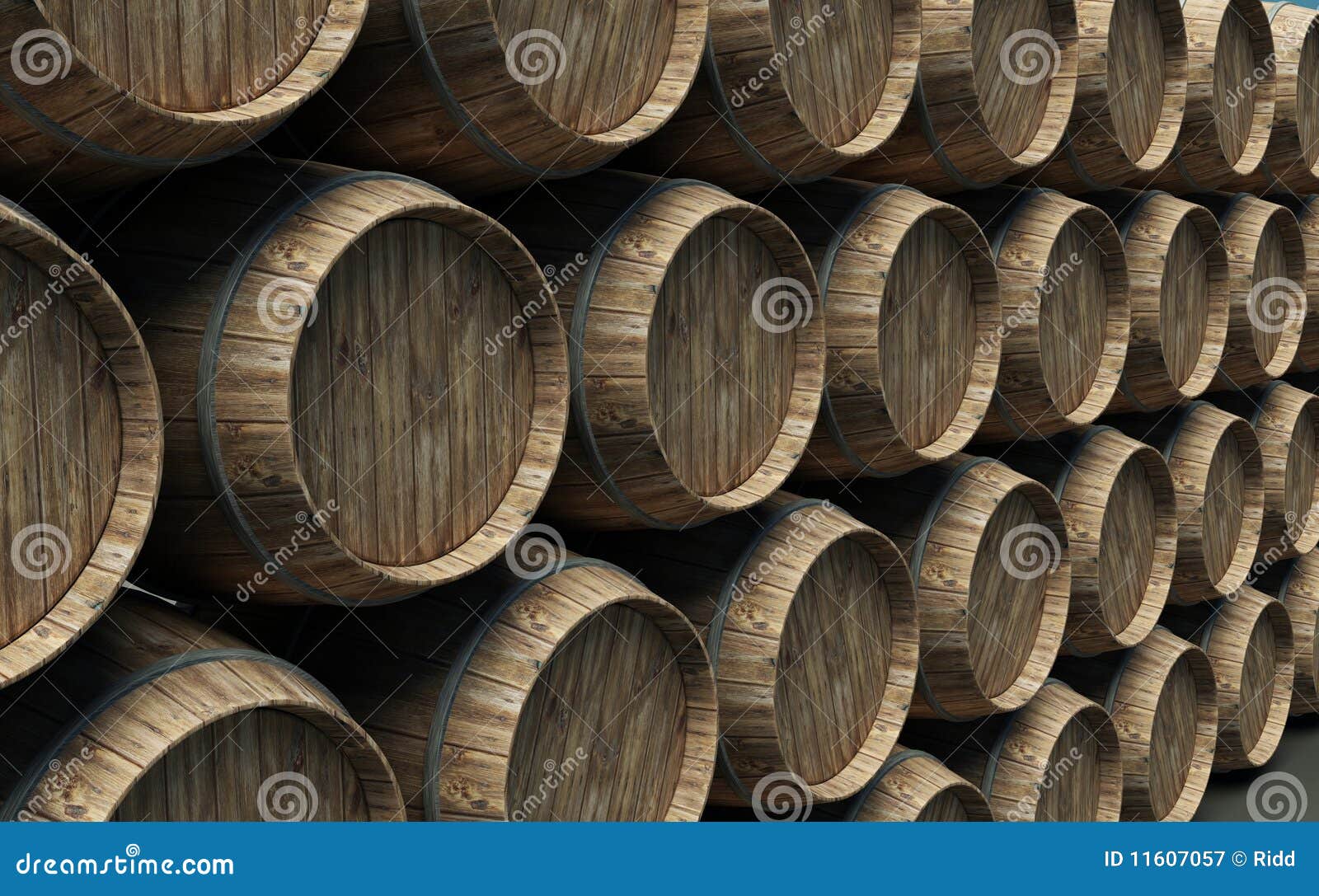 Many barrels stock illustration. Illustration of container - 11607057