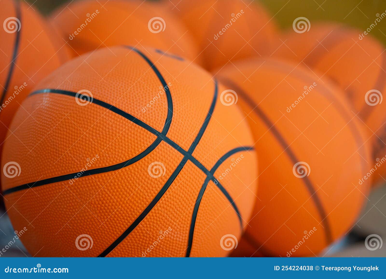 Many Basketballs are Placed in the Gym for Competition Stock Photo ...