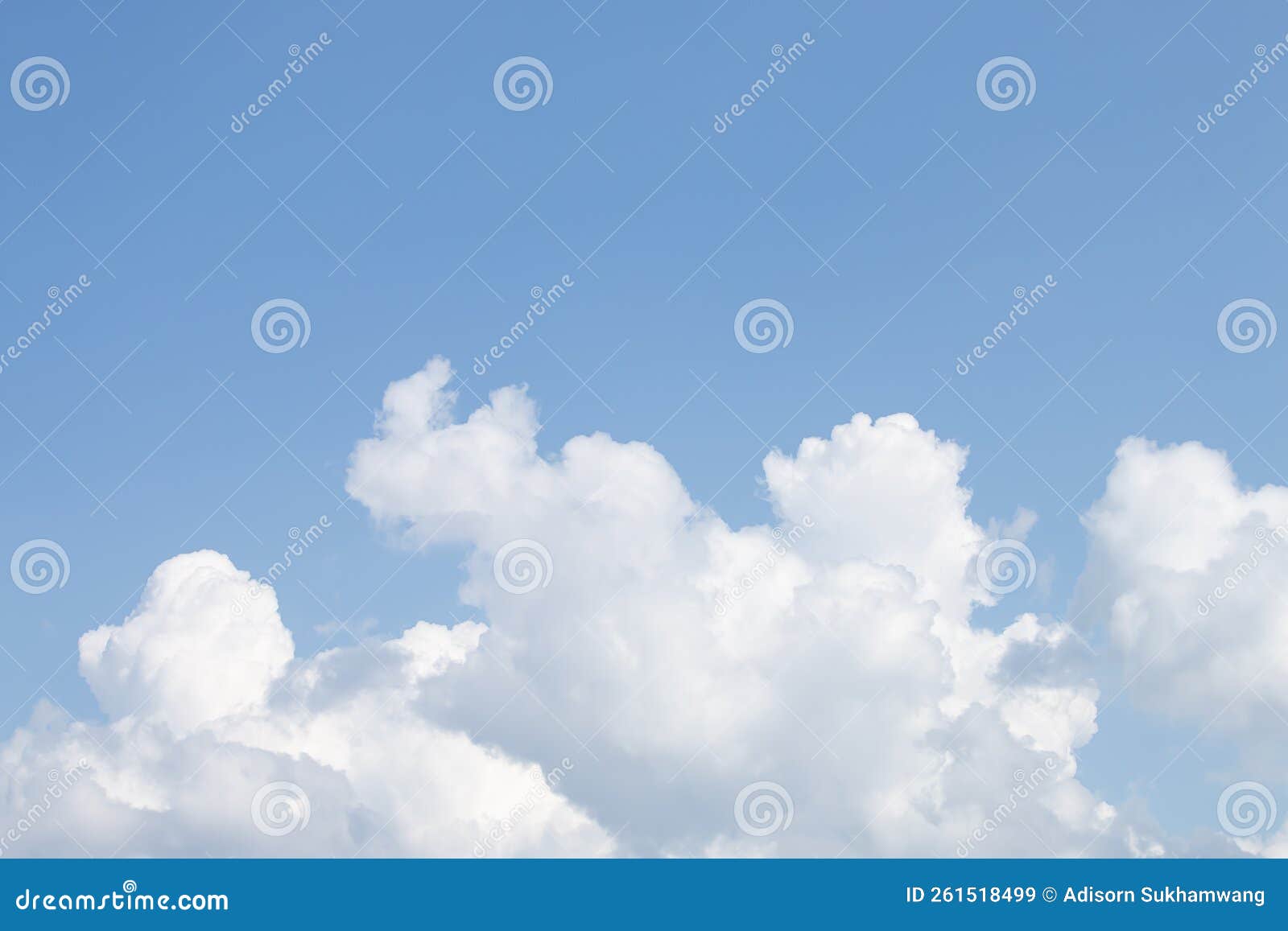 Many Beautiful White Clouds in the Sky Stock Image - Image of natural ...