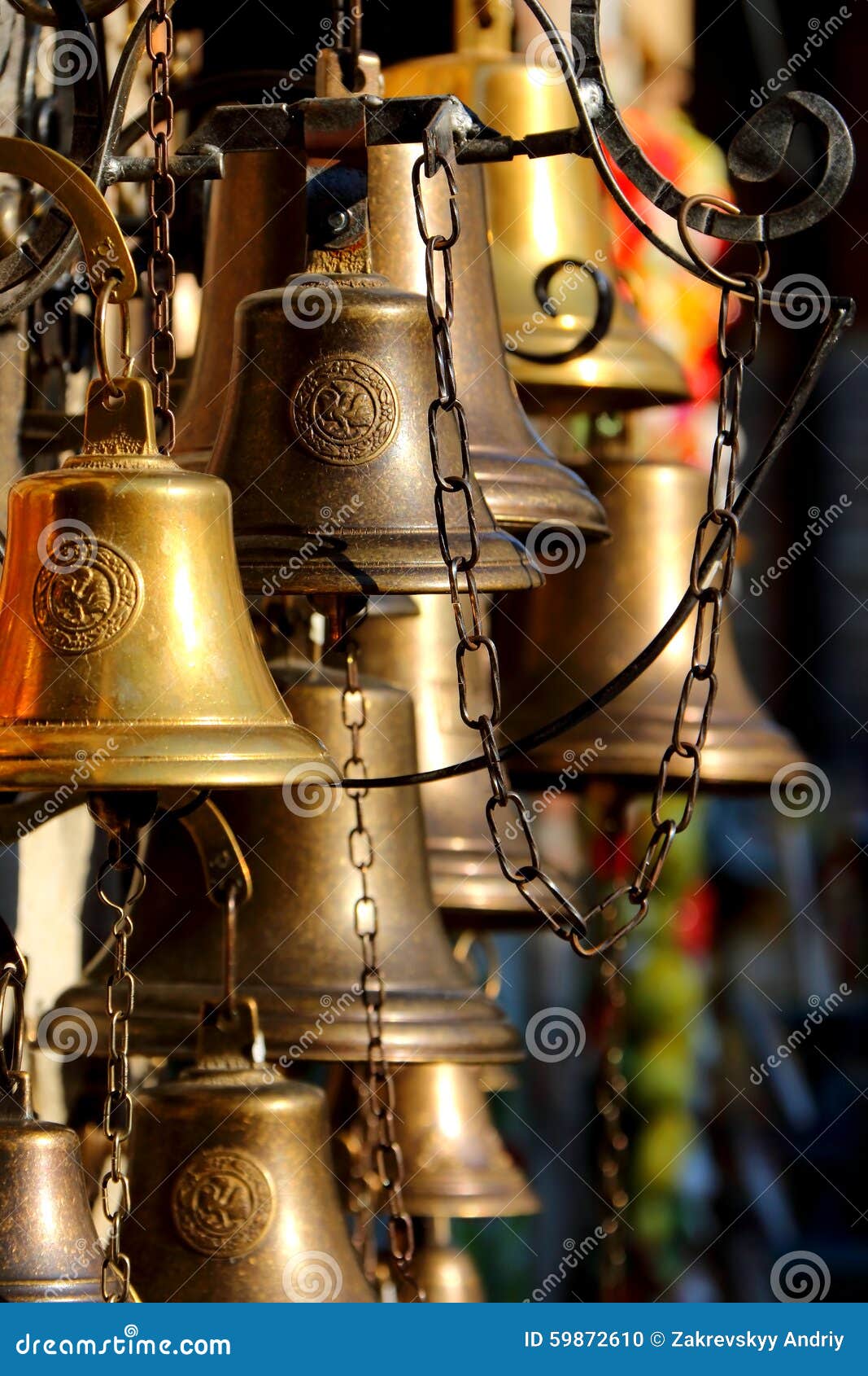 Many bells closeup stock photo. Image of february, brass - 59872610