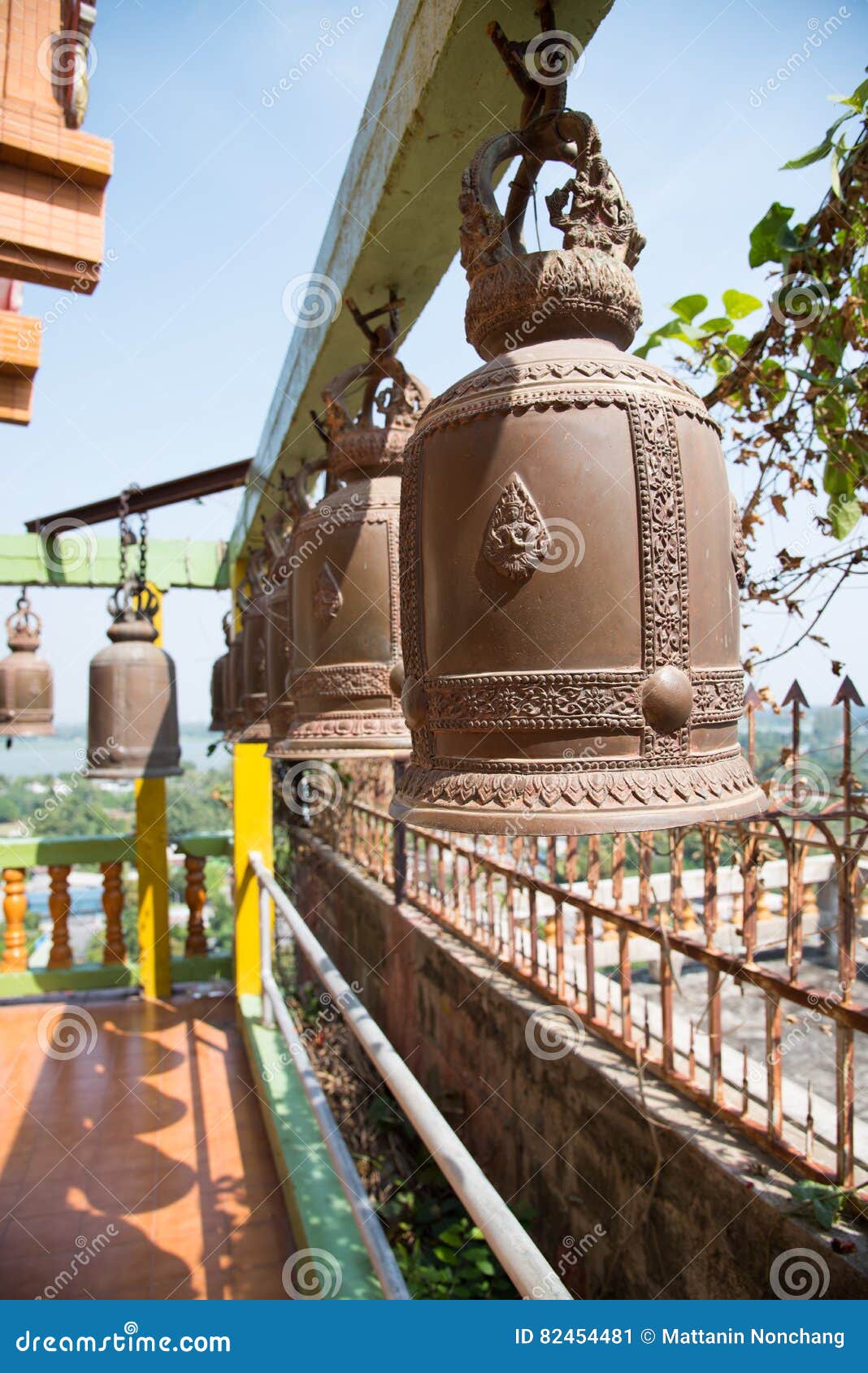 Many big bells in Temple editorial photo. Image of religion - 82454481