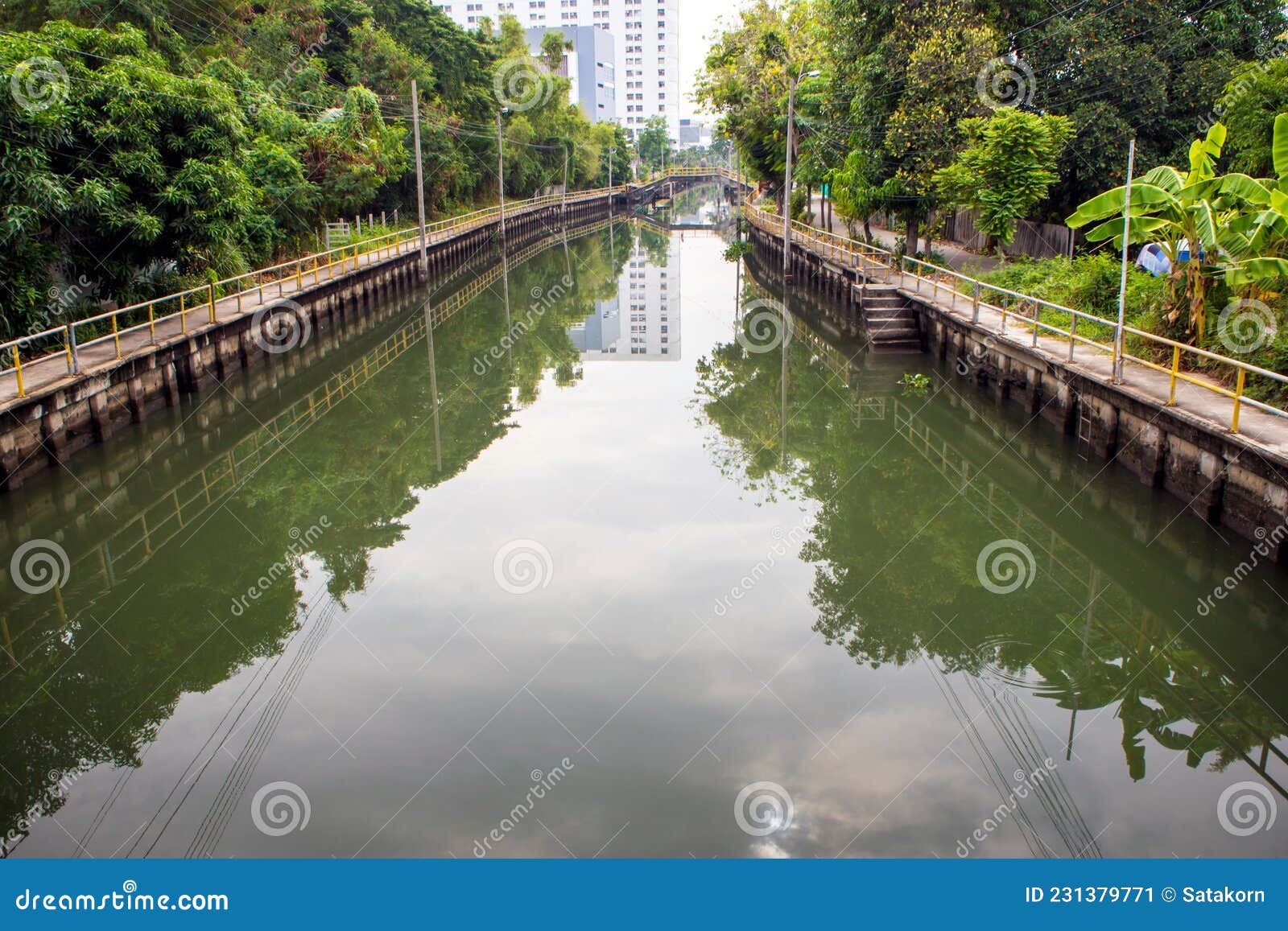 Drainage Canal Water Bridge. Water Management. Power Of Water. Concrete ...