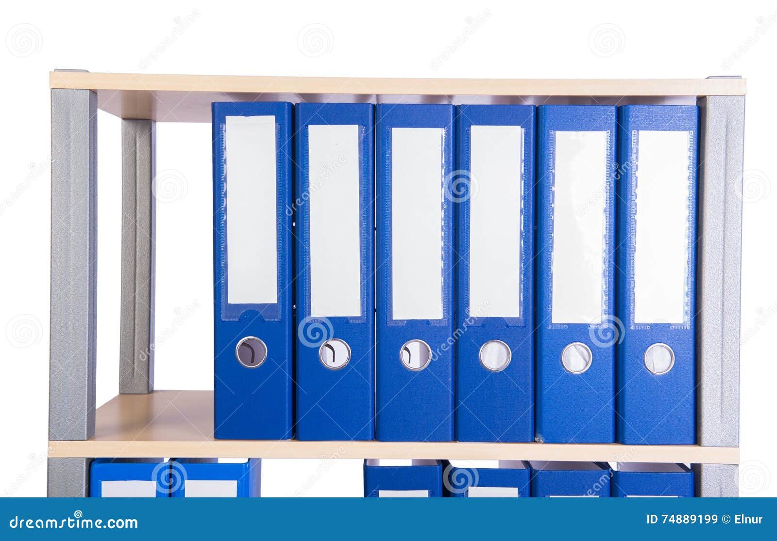 The Many Binder Folders on the Shelf Stock Image - Image of group ...