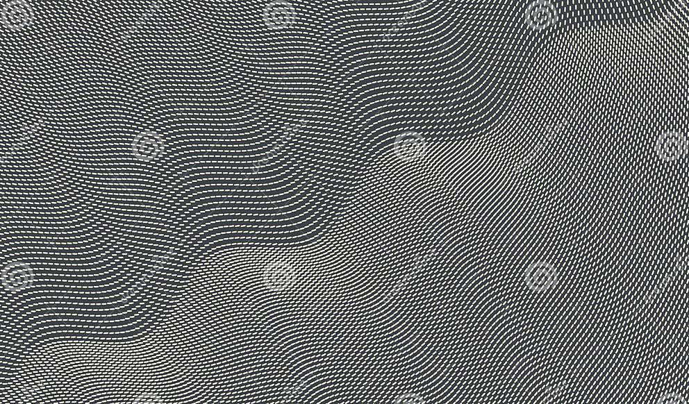 Many Black Particles Scattered Asymmetrically in White Background. Wavy ...