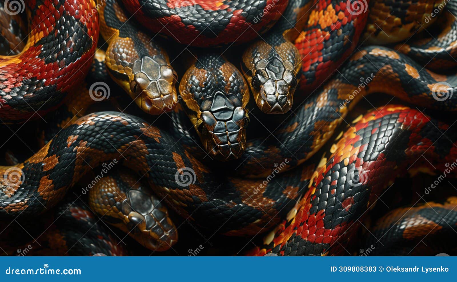 Many Black Red Snakes Background Stock Illustration - Illustration of ...