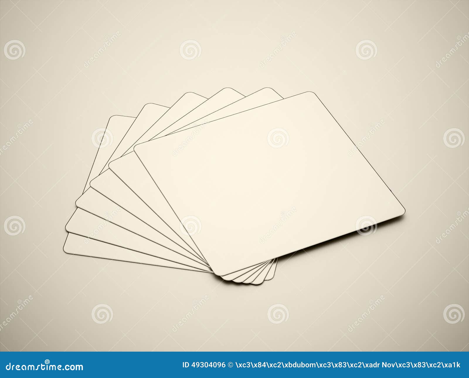 Many blank card rendered stock illustration. Illustration of fold ...