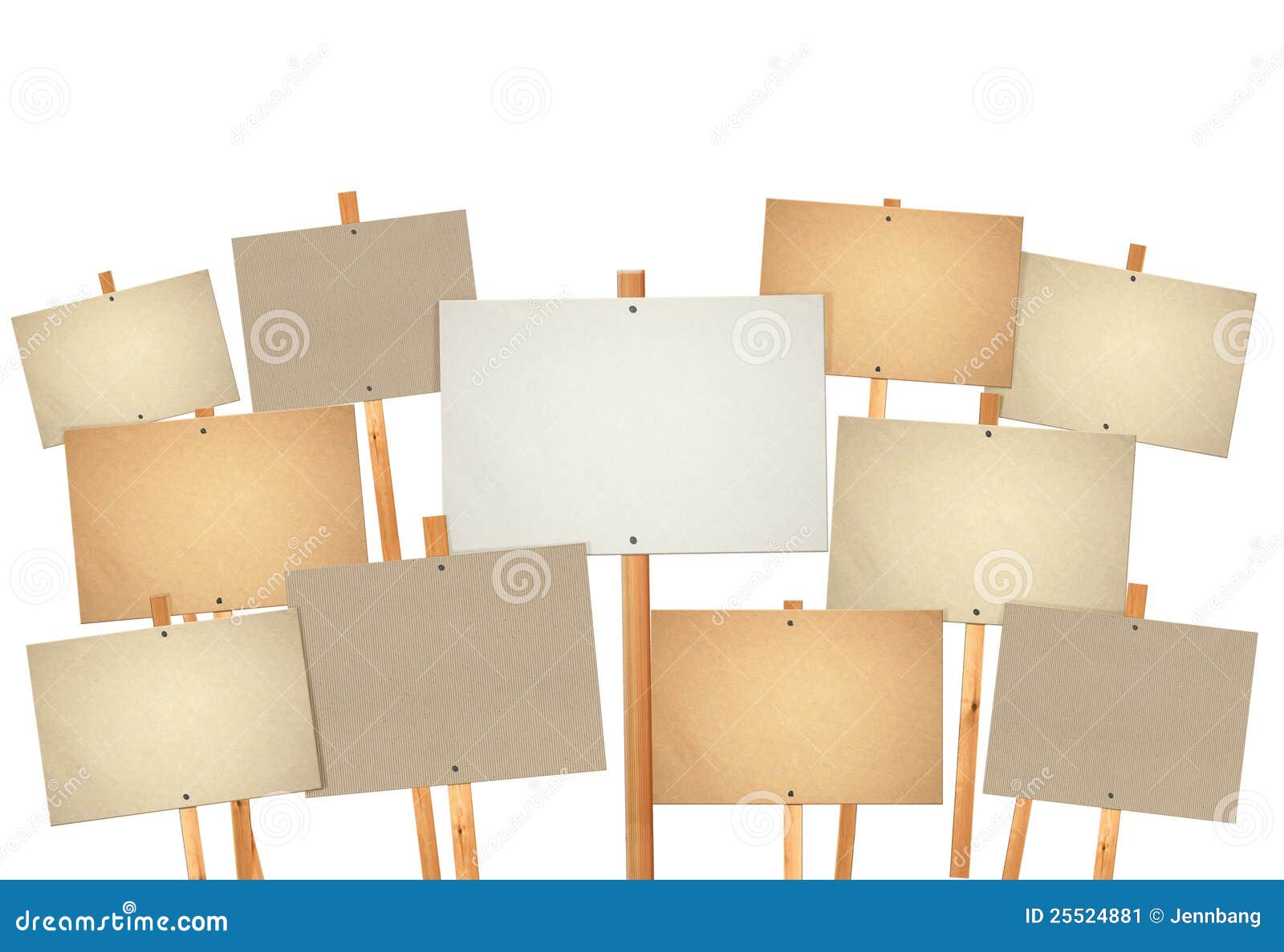 Many Blank Protest Sign Board Stock Image - Image of action, social ...