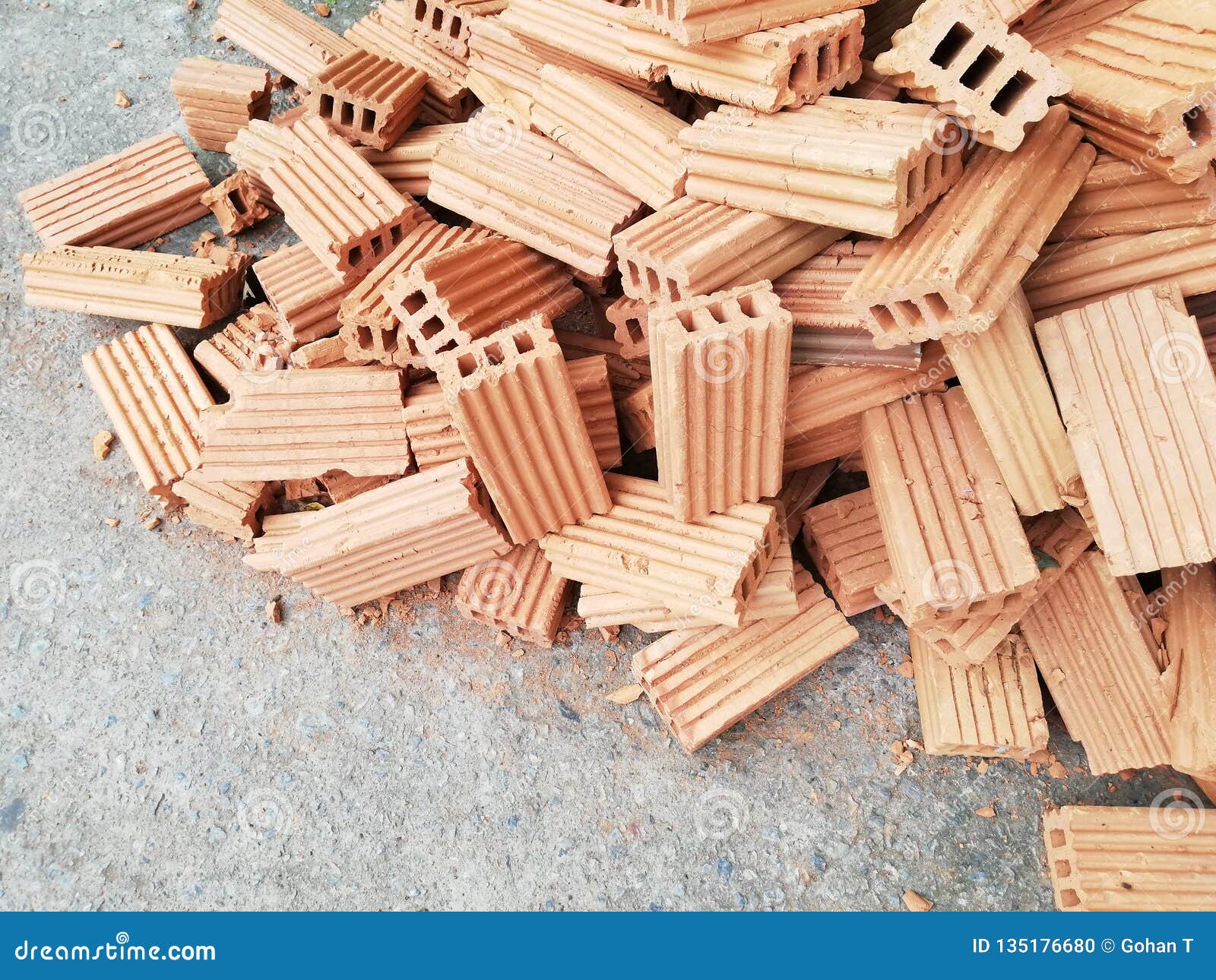 Many of Block Pile Up on Cement Ground Stock Photo - Image of square ...