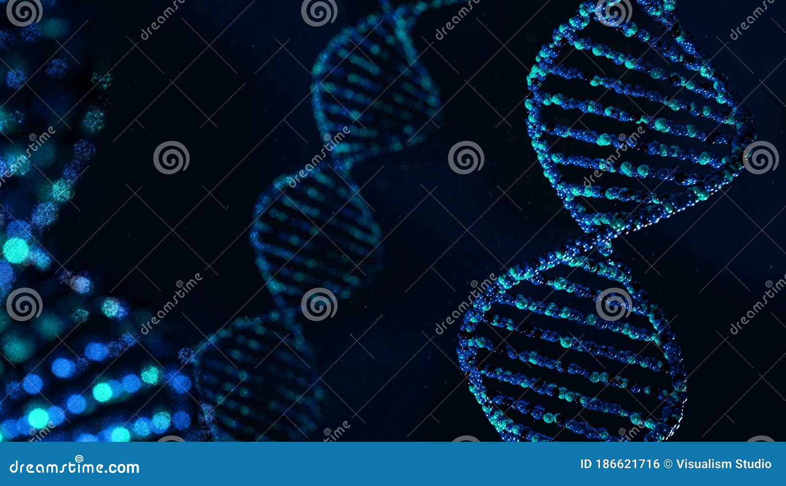 Many Blue DNA Background Dark Abstract Blue Structure Surface Texture ...