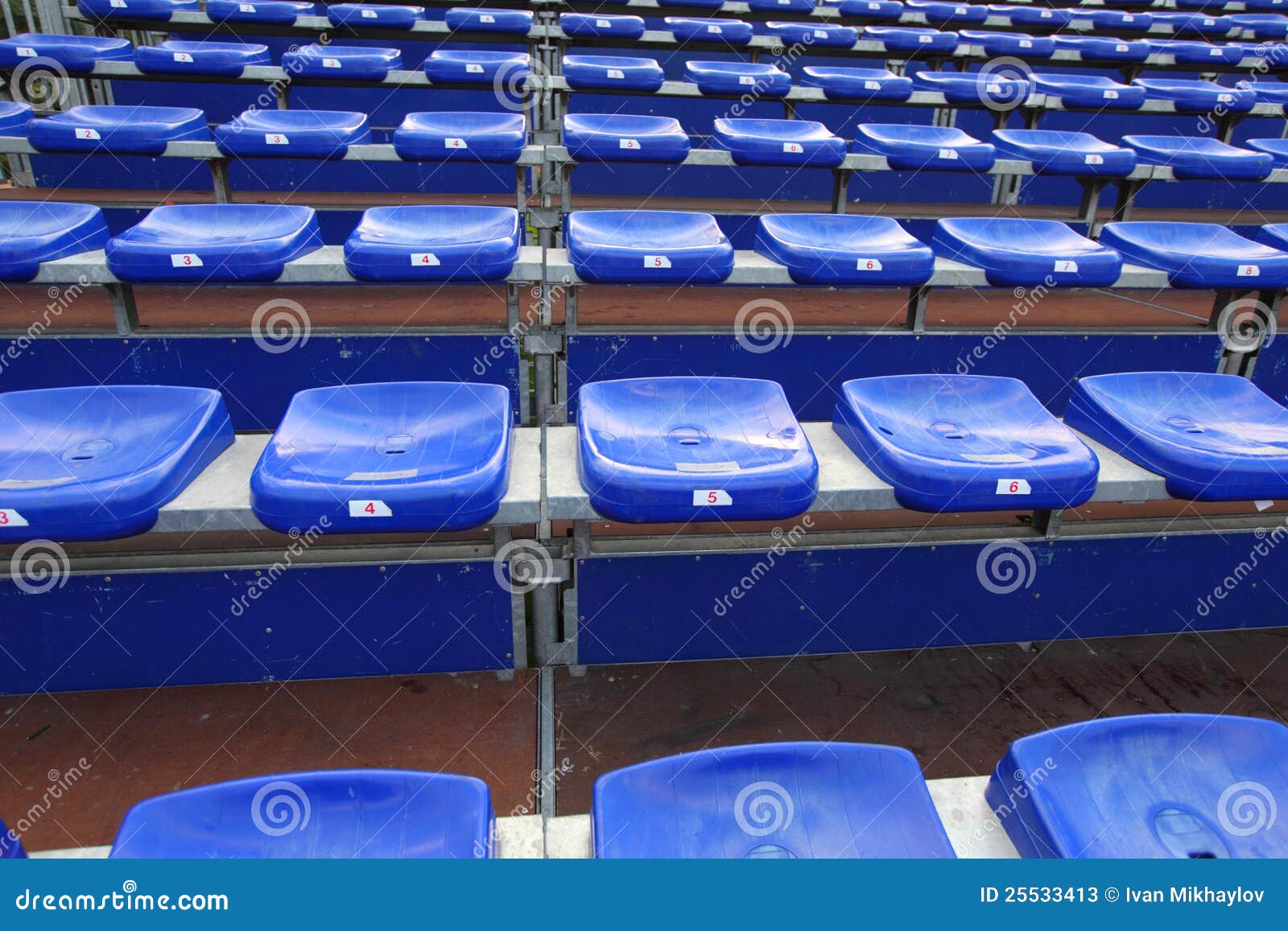 Many Blue Seats in Football Stadium Stock Image - Image of abstract ...