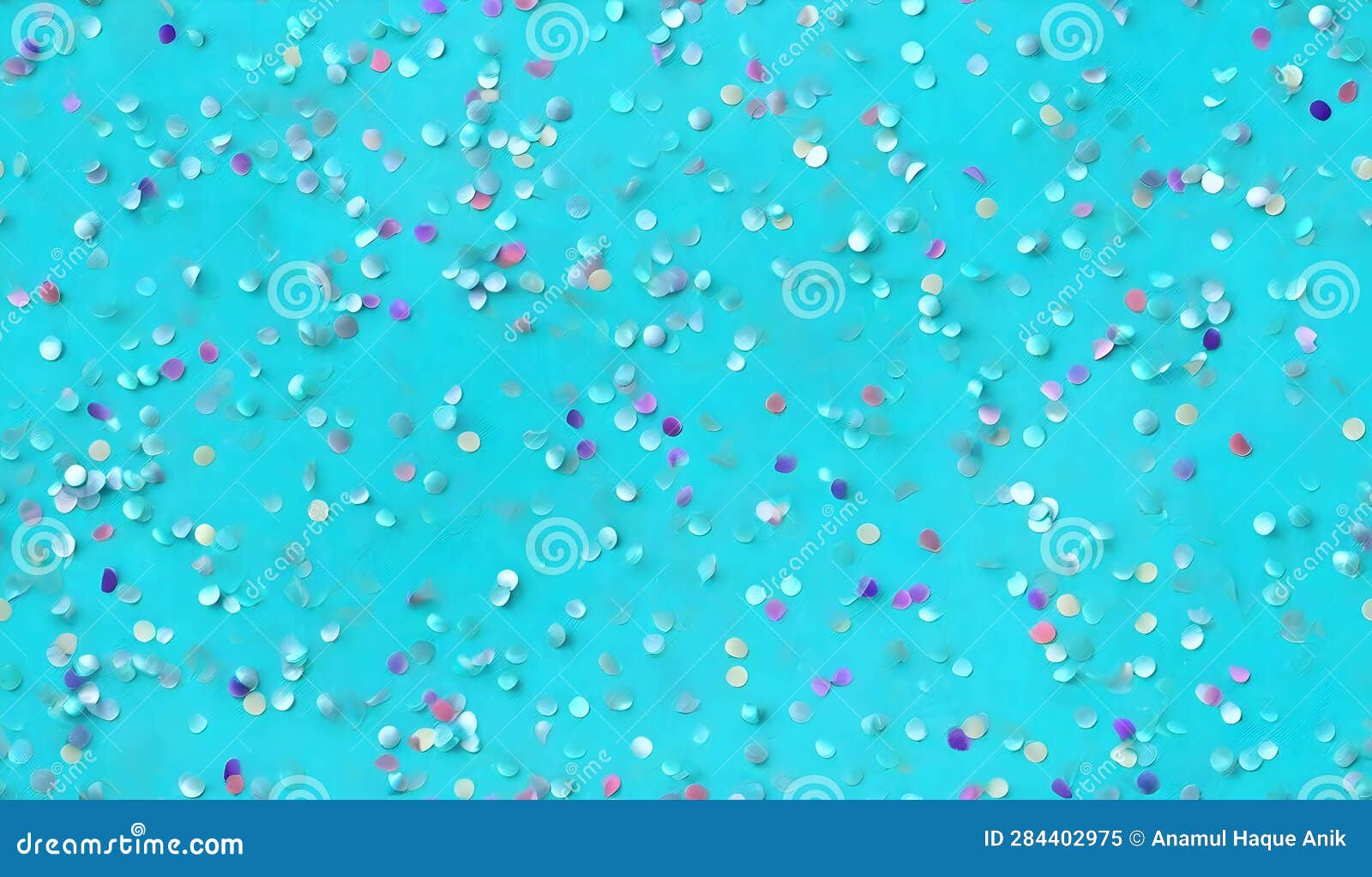 Many Blurred Bright Confetti on Turquoise Gradient Background Stock ...