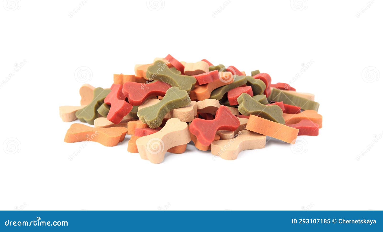 Many Bone Shaped Vitamins for Pets Isolated on White Stock Image ...