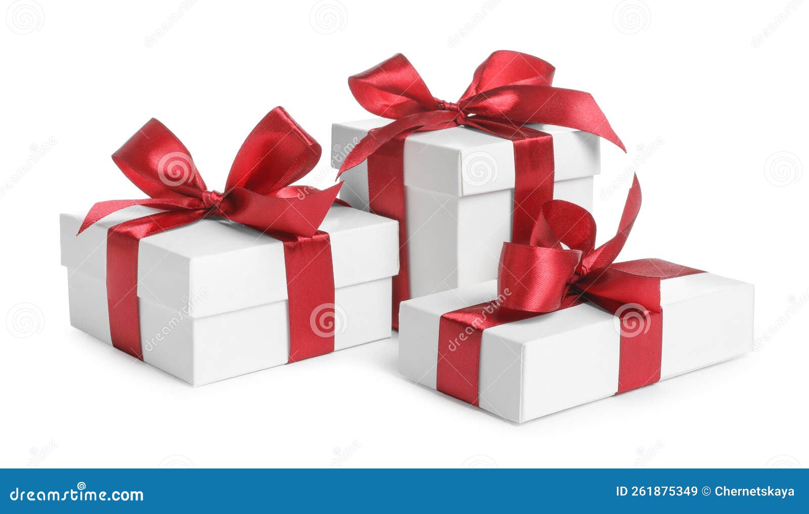 Many Boxes with Christmas Gifts on White Background Stock Image - Image ...