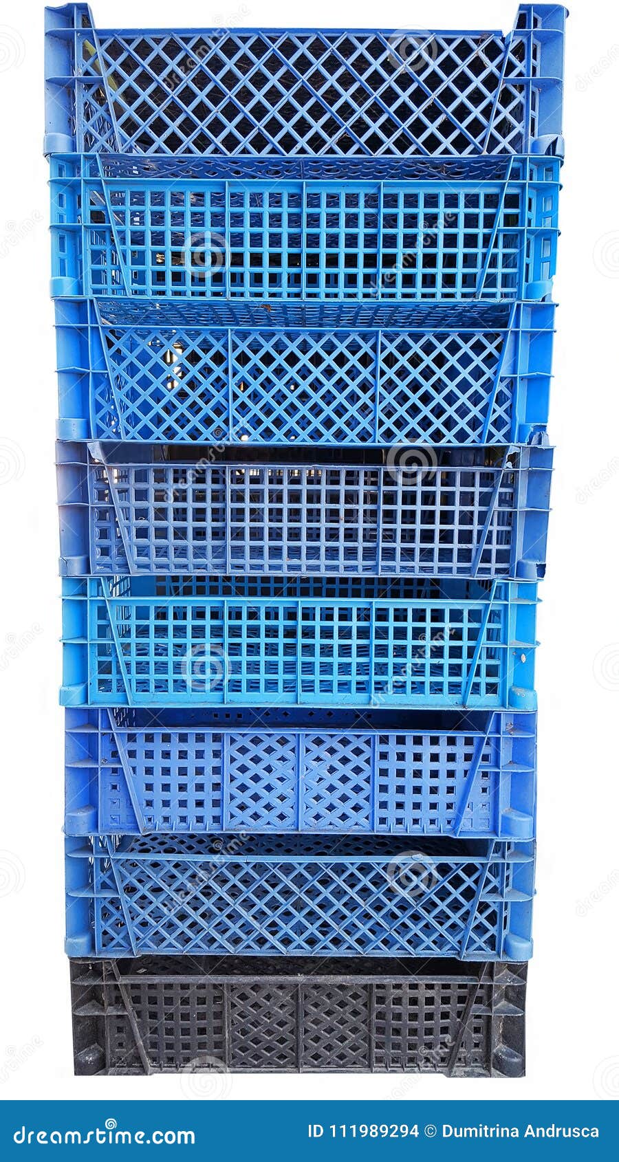 Blue plastic boxes stock photo. Image of package, business - 111989294