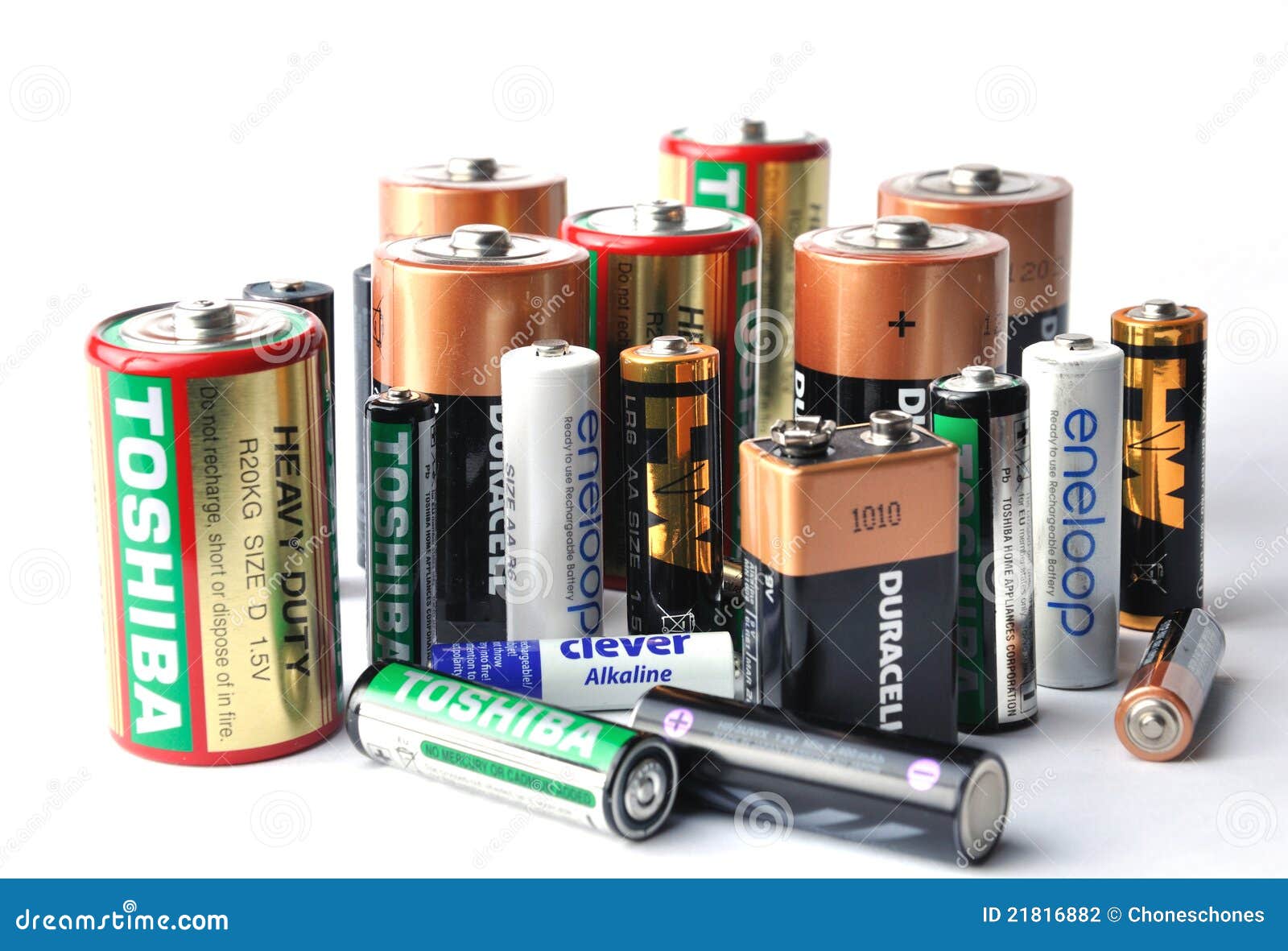 Many brands batteries editorial photography. Image of capacity - 21816882